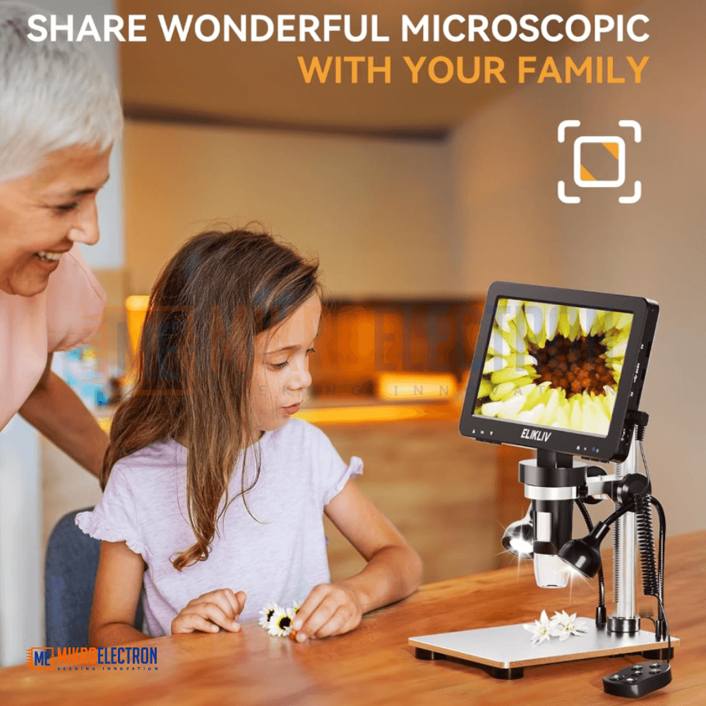 7" HD LCD Display Digital 1200X Microscope With Battery DM9-A